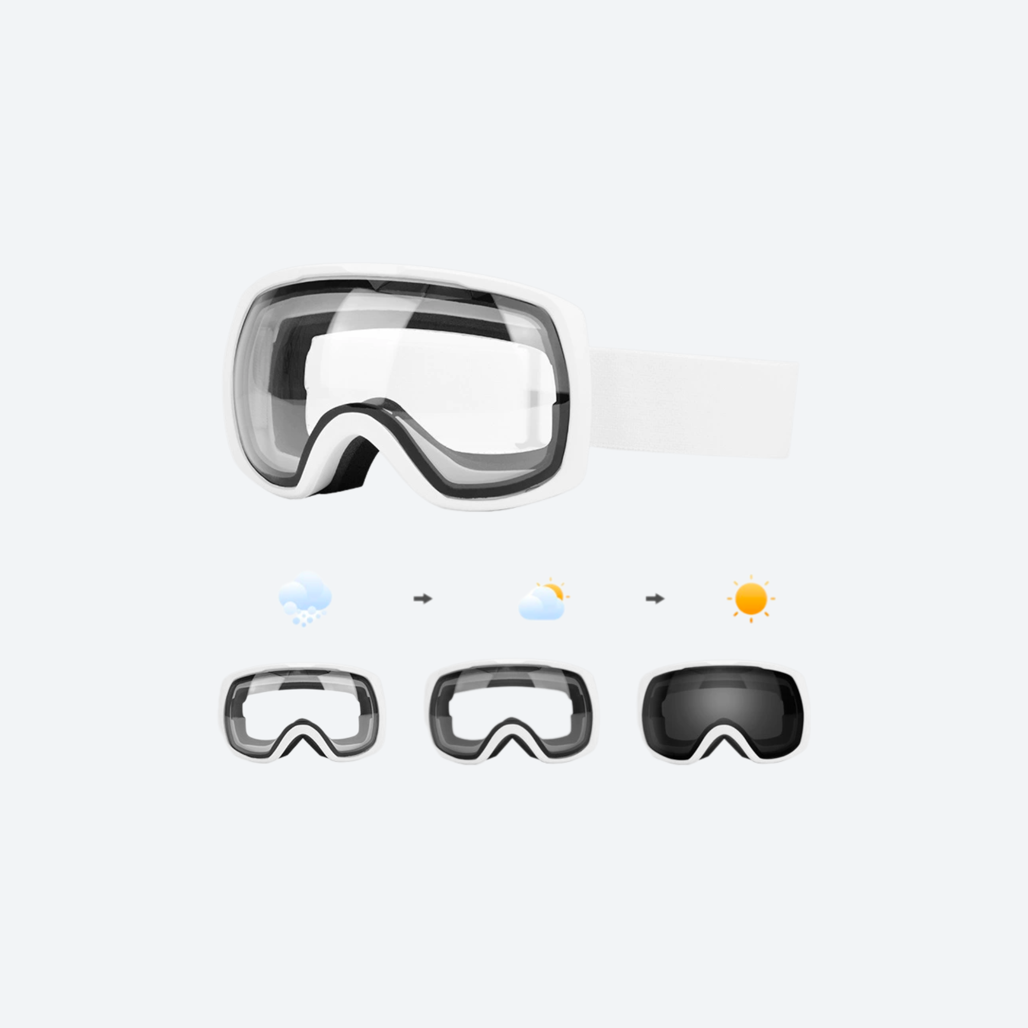 Aurora Photochromic Quick Release Spherical Goggles – ChillCarve