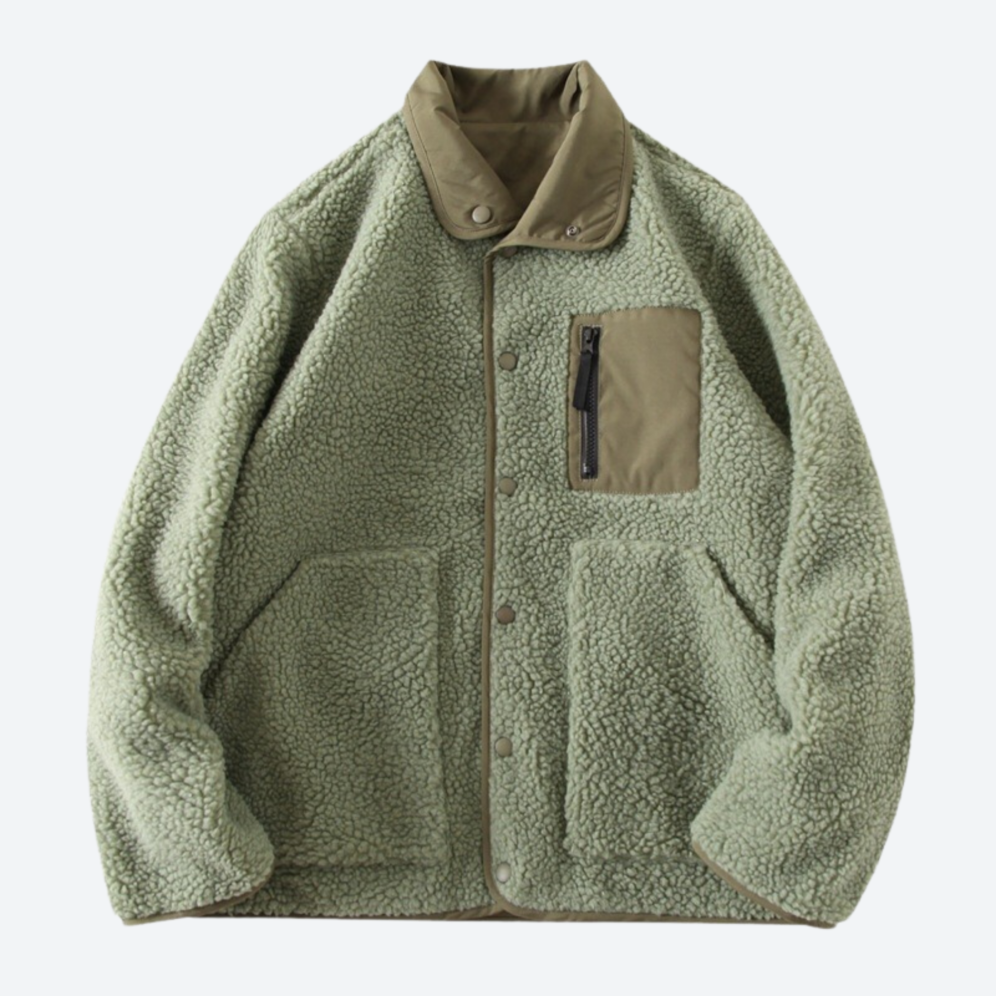 Thermolan Double-Sided Fleece Jacket Unisex, Soft and Warm Mid Layer ...